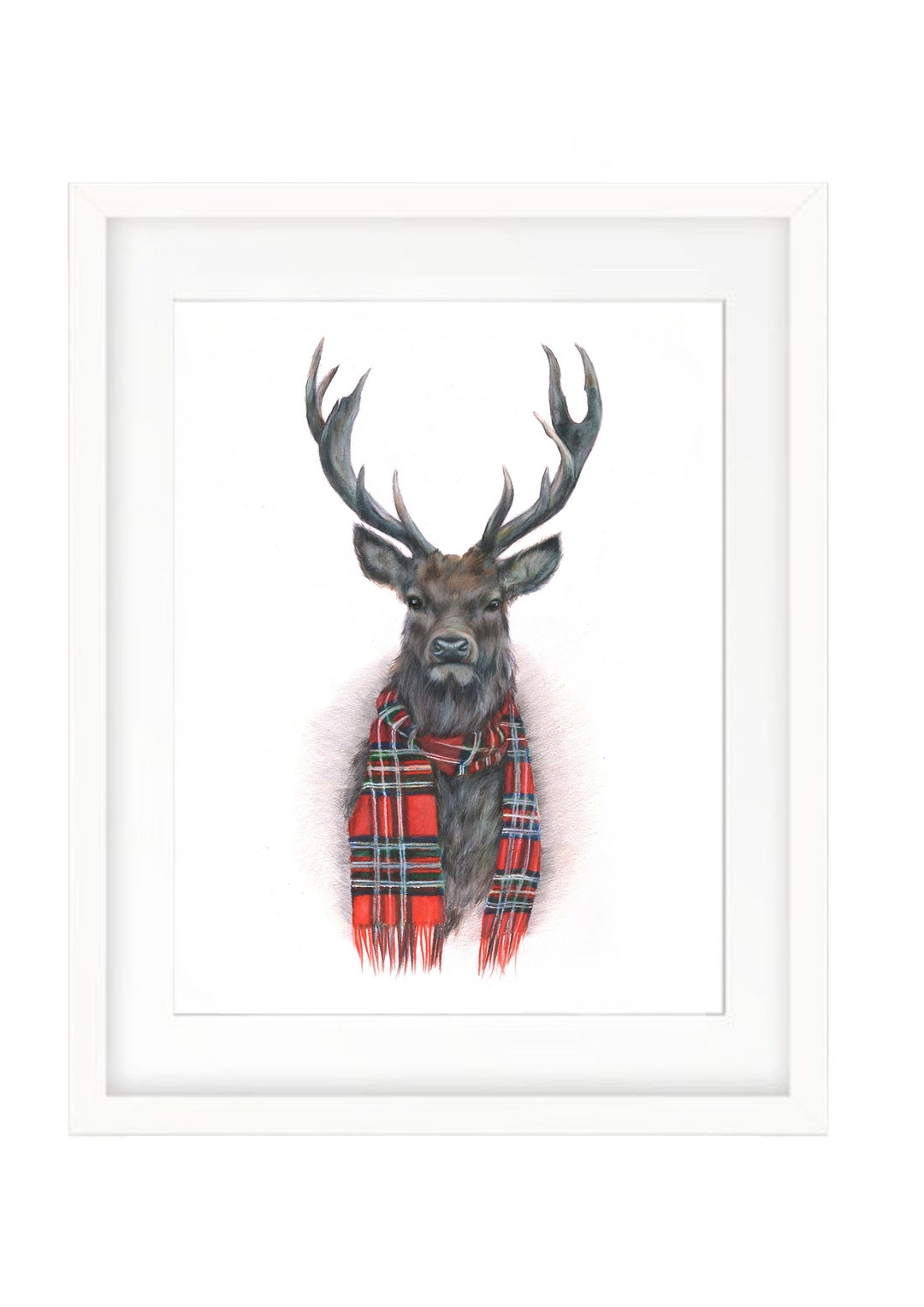 Winter in the Glen (art Print) | Scottish Stag | Scottish Print Design ...