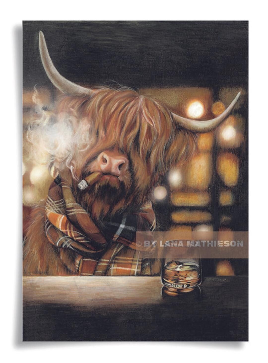 The Drovers Inn (art Print) | Highland Cow Print | Highland Cow Art ...