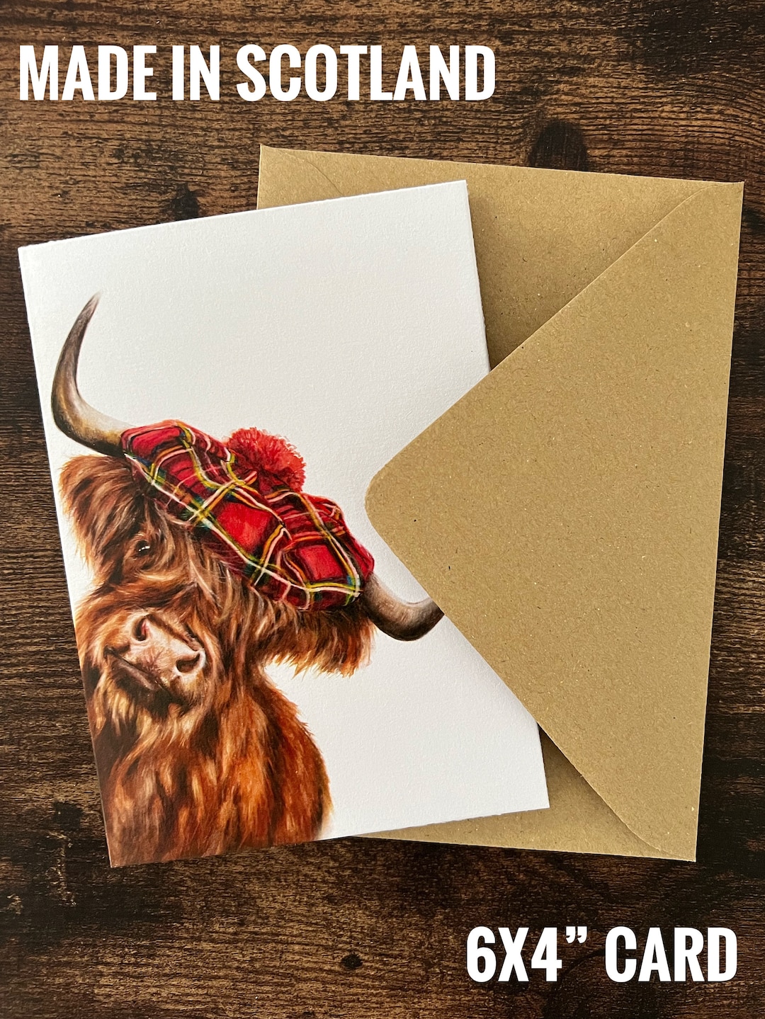 Made in Scotland (greeting Card) | Highland Cow Card | Scottish ...