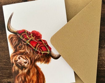 The Colors of the Highlands greeting Card Highland Cow Card Scottish ...