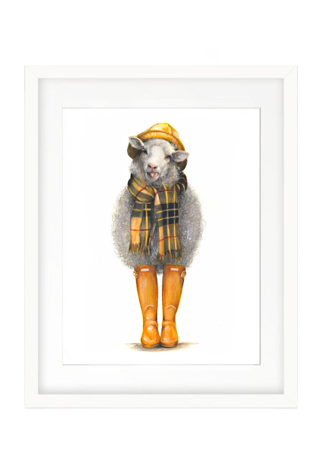 Autumn in Scotland (art Print) | Scottish Sheep Print | Sheep With ...