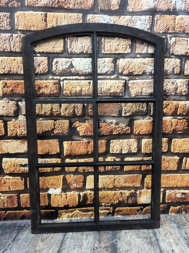 Vintage Cast Iron Window, Vintage Window, Cast Iron Frame, Reclaimed ...