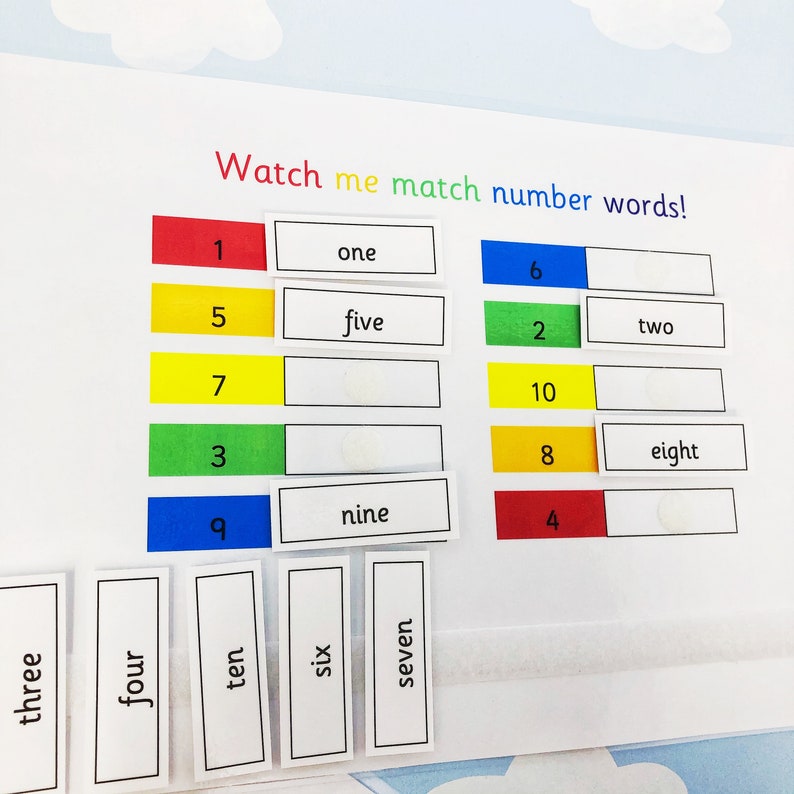 match-numbers-to-words-learning-sheet-ks1-number-words-etsy