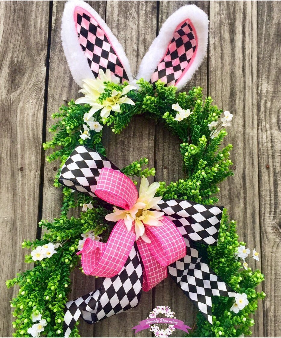 Grapevine Bunny Easter Wreath, Bunny Wreath