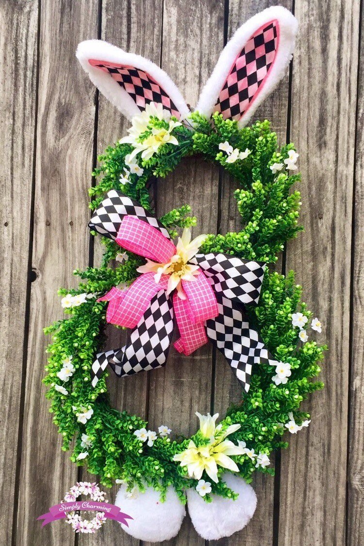 Grapevine Bunny Easter Wreath, Bunny Wreath