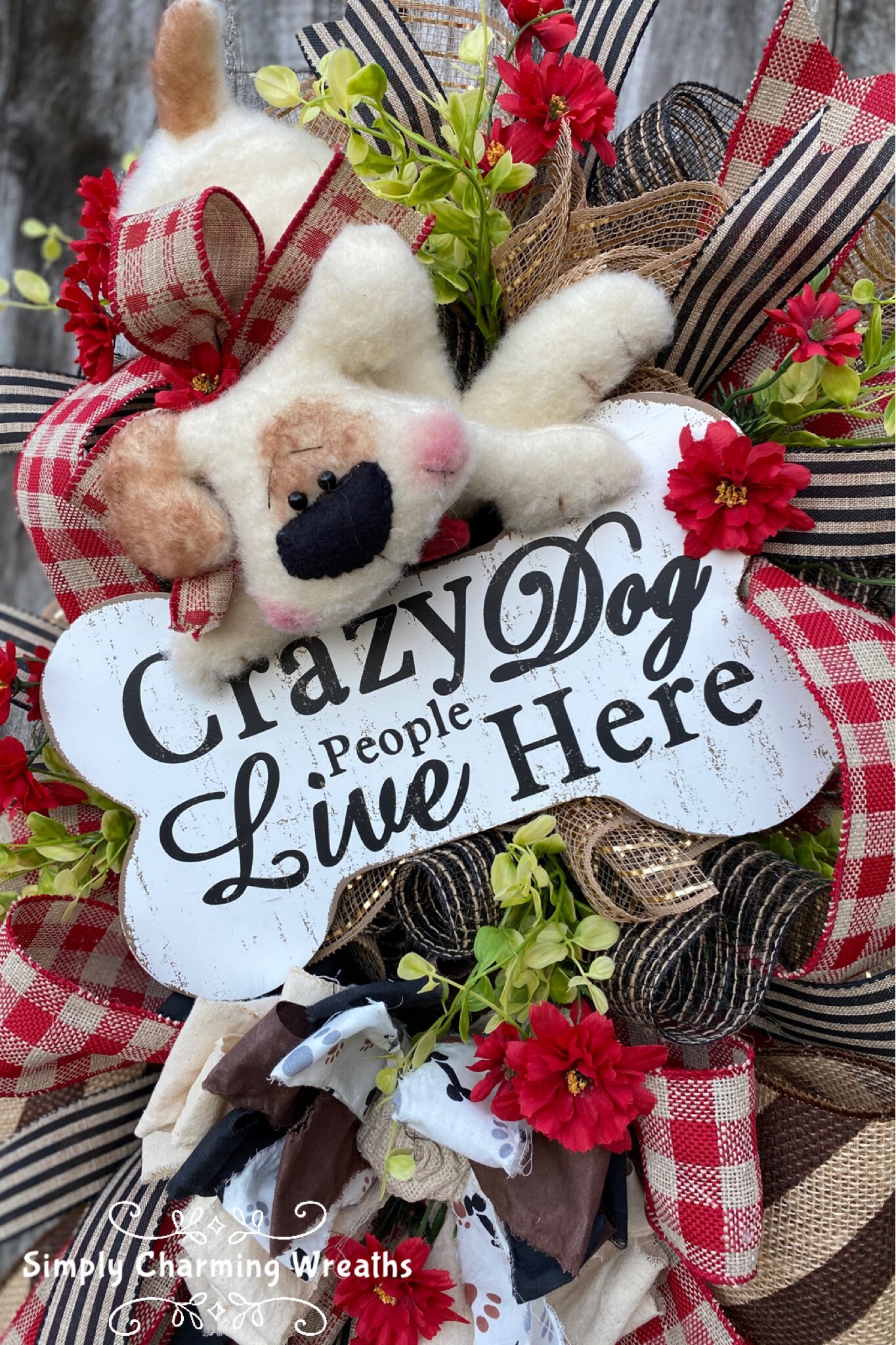 Dog Wreath, Dog Lover Wreath, Pet Wreath, Dog Decor, Everyday Wreath ...
