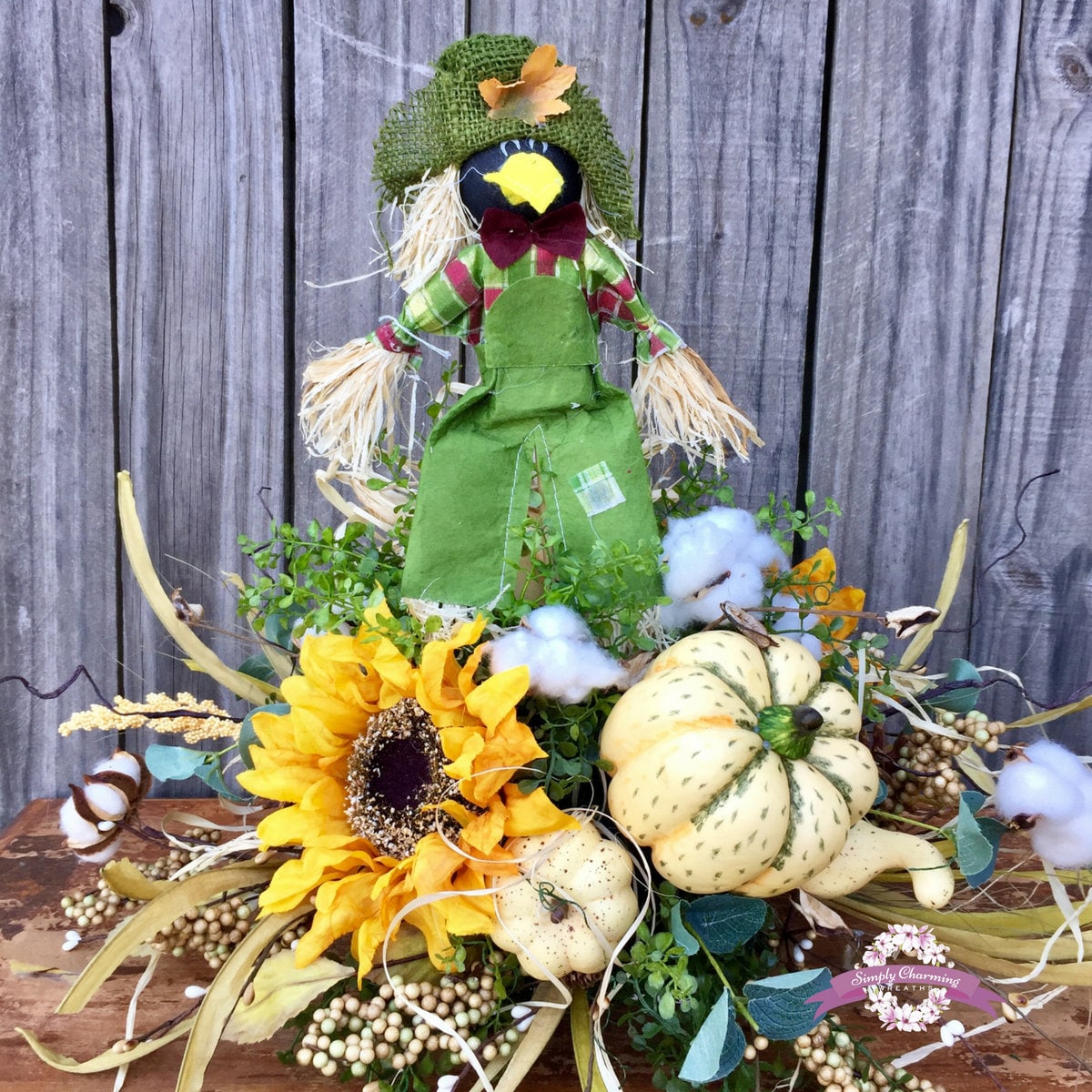 Fall Scarecrow Centerpiece, Fall decoration, Autumn Centerpiece ...