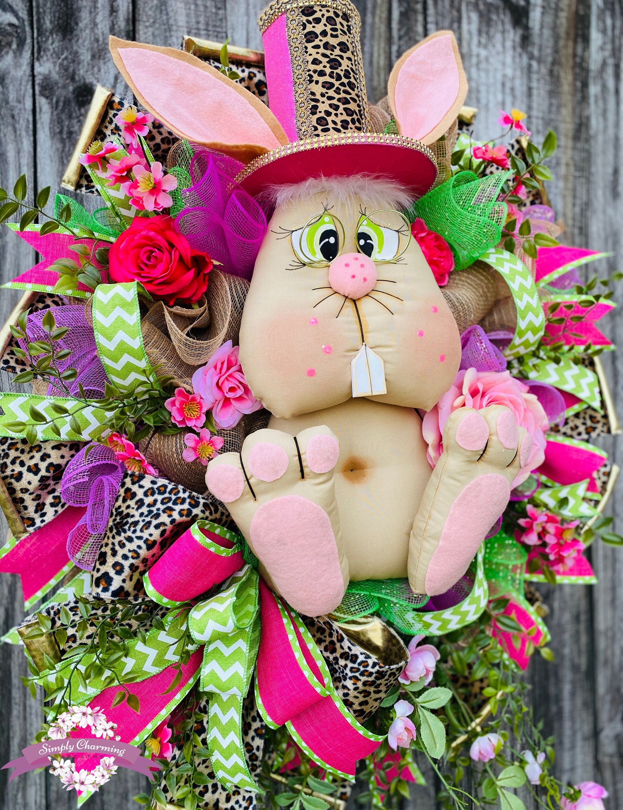 Easter Wreath, Easter Bunny Wreath, Spring Bunny Wreath