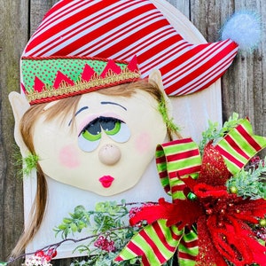 Christmas Wreath, Christmas Wall Hanger, Elf Wreath, Elf Decor ...