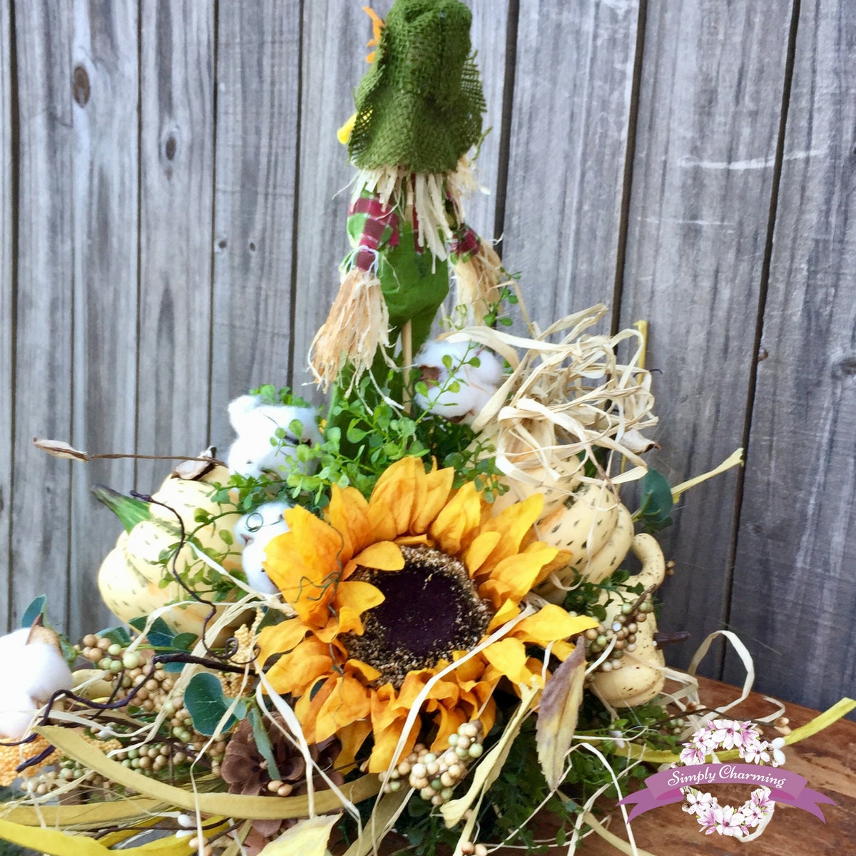 Fall Scarecrow Centerpiece, Fall decoration, Autumn Centerpiece ...