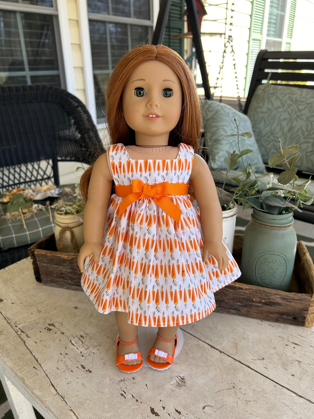 Cute Carrot Themed Dress for 18” Doll - Etsy