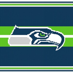 Pattern, Seahawks HDC Queen Size Crochet Blanket Graph & Written ...