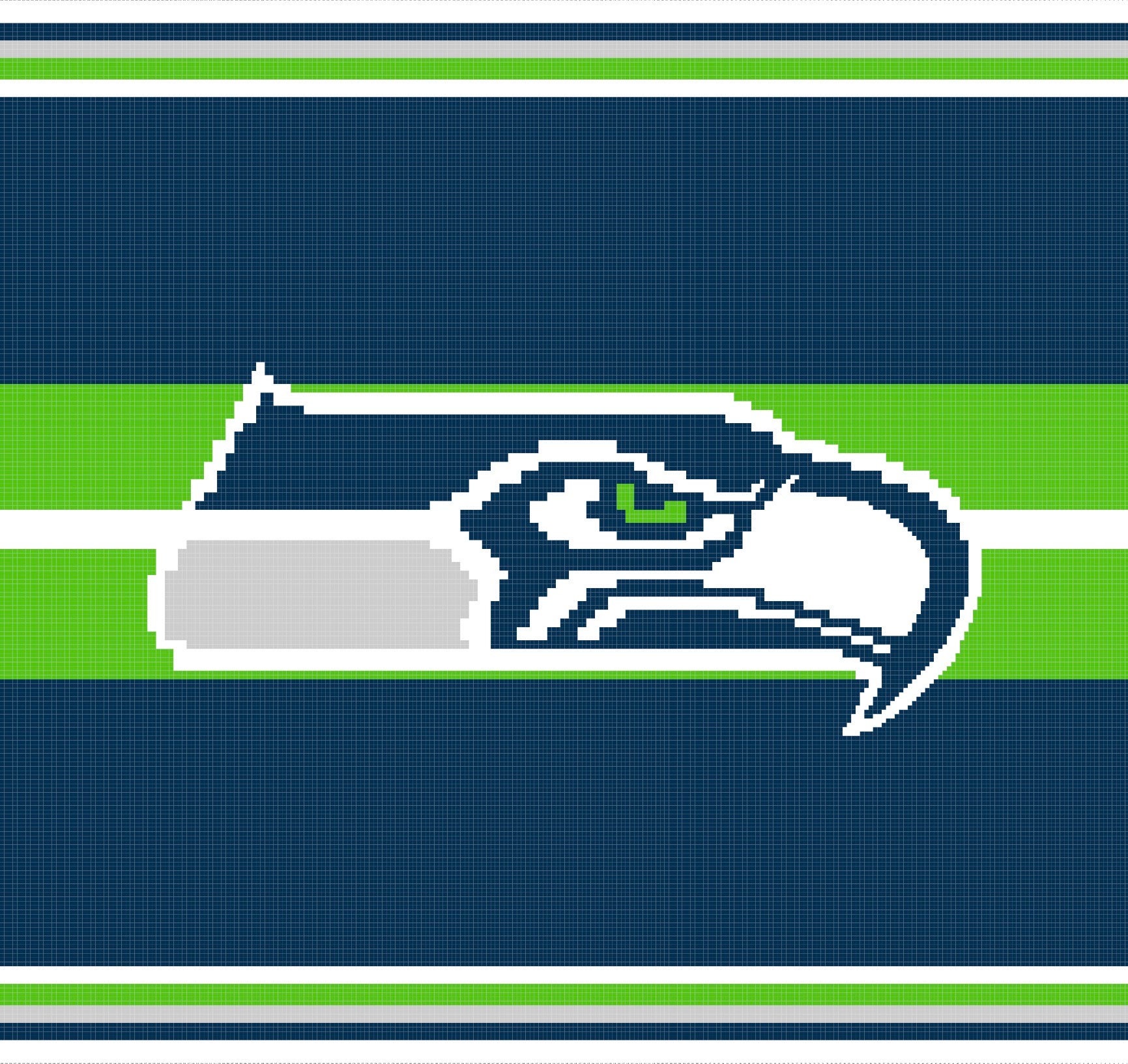 Pattern, Seahawks HDC Queen Size Crochet Blanket Graph & Written ...