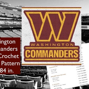 Pattern, Washington Commanders HDC Crochet Blanket - Etsy
