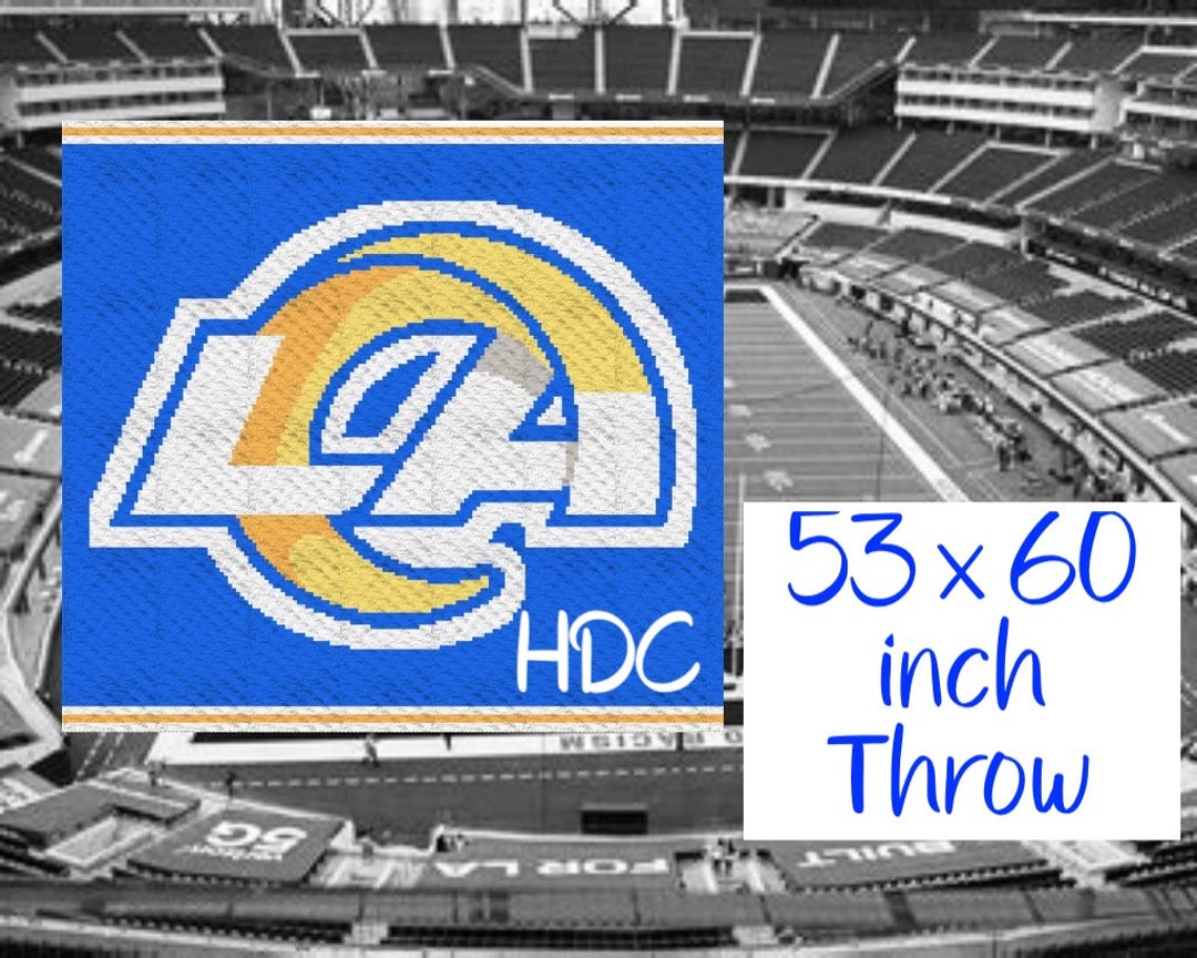 Pattern, LA Rams HDC Crochet Throw Blanket - Etsy