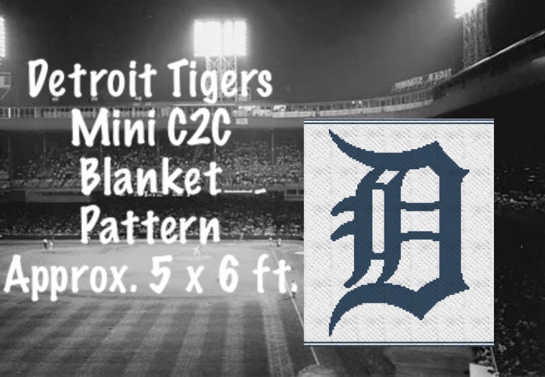 Pattern, Detroit Tigers Mini C2C Crochet Blanket - Etsy