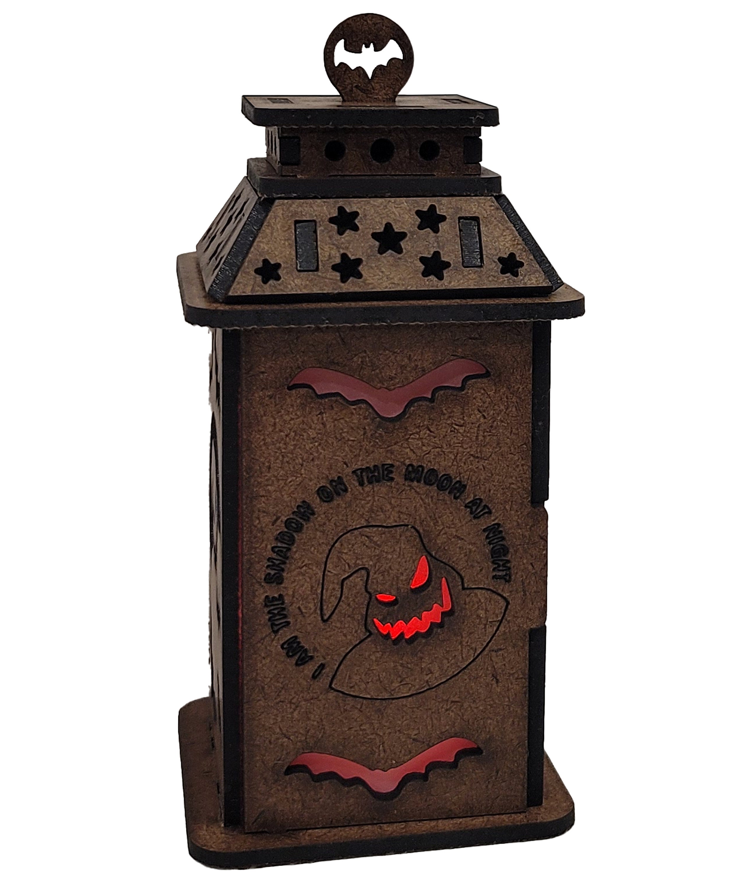 Set of 5, Art Inspired Wooden Nightmare Before Christmas Lanterns ...