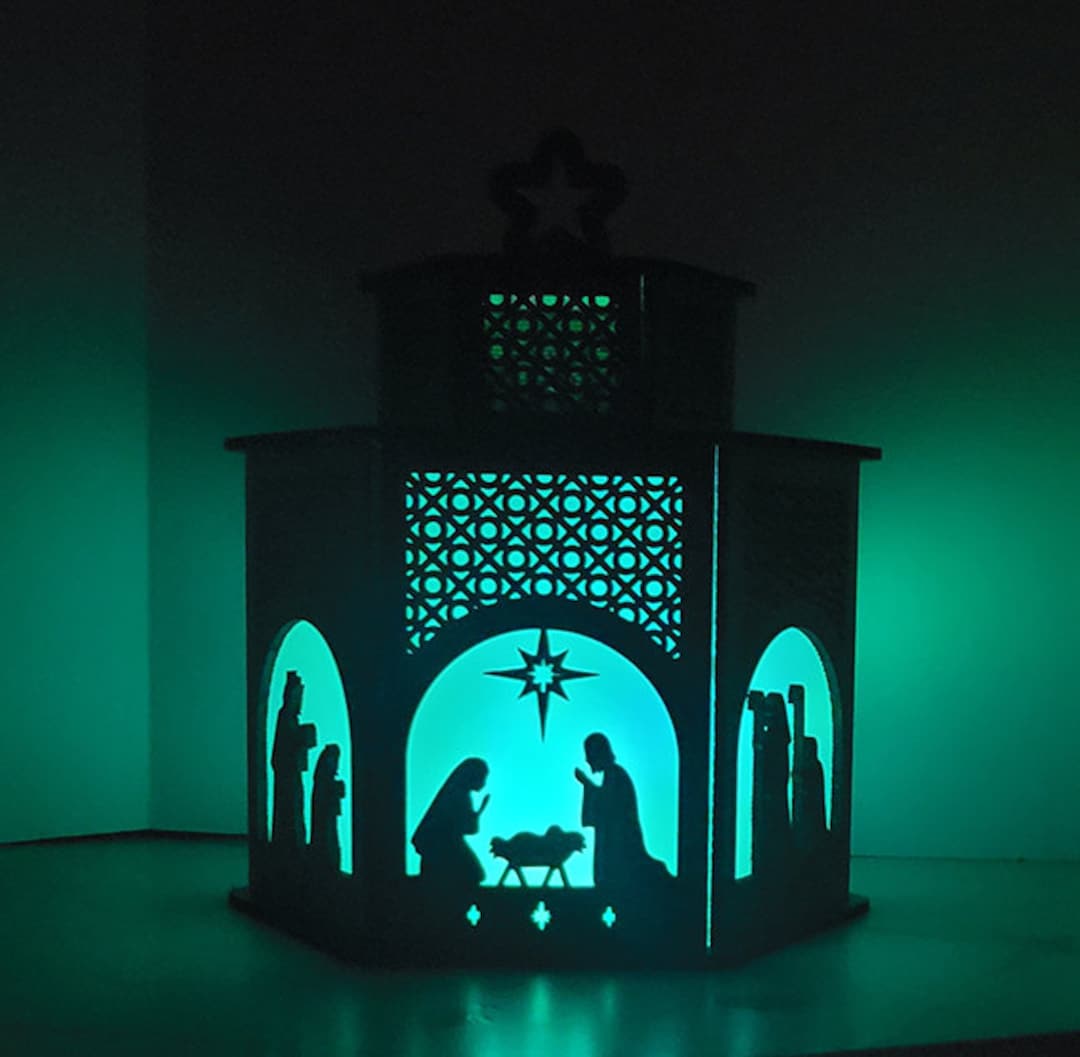 Nativity Lantern, Christmas Decor, Home Decor, Nativity Scene ...