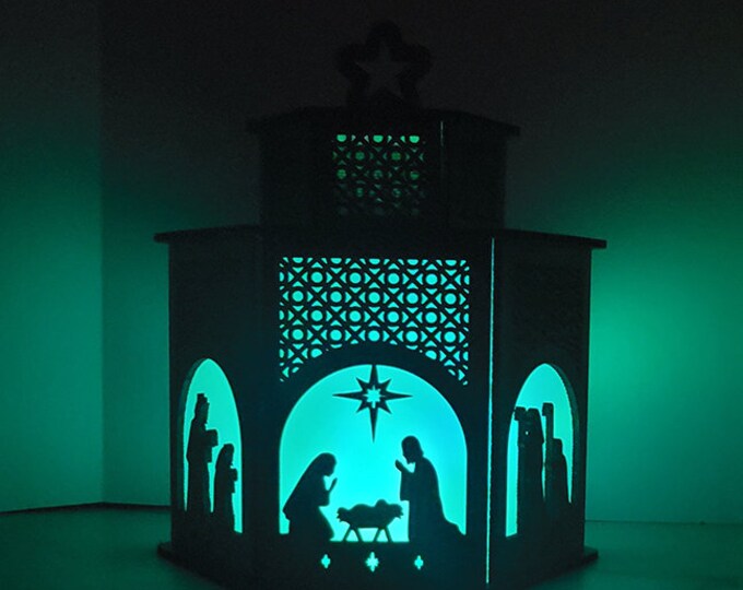 Nativity Lantern, Christmas Decor, Home Decor, Nativity Scene ...