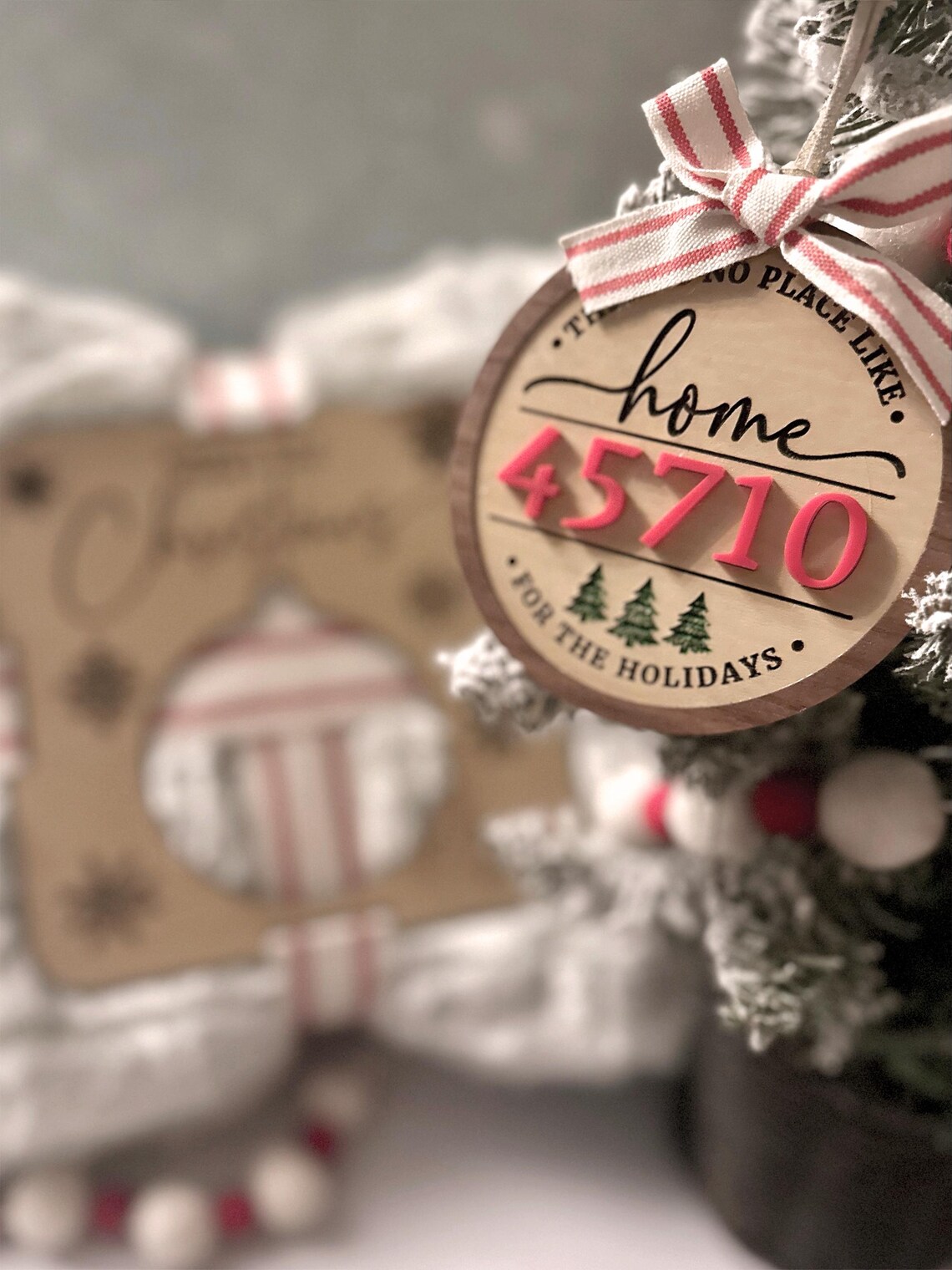 Home for the Holidays Ornament SVG: Zip Code, Laser Cut Files (digital ...