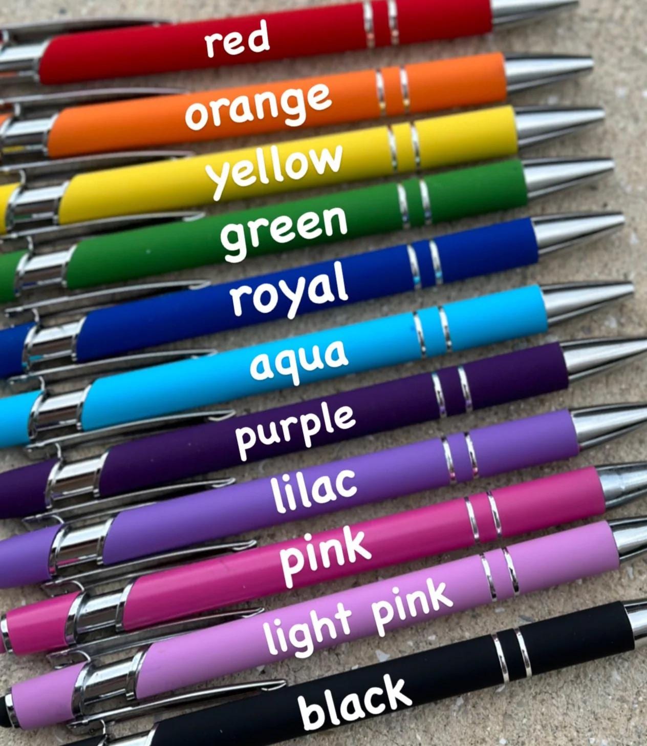 Sticky Note Pad Holder and Ink Pen Set - Personalized and Colorful! - Etsy