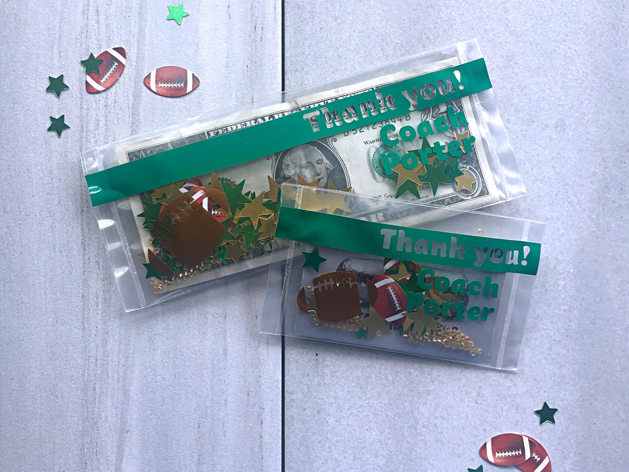 Football Coach Appreciation Gift Card or Money Holder - Etsy