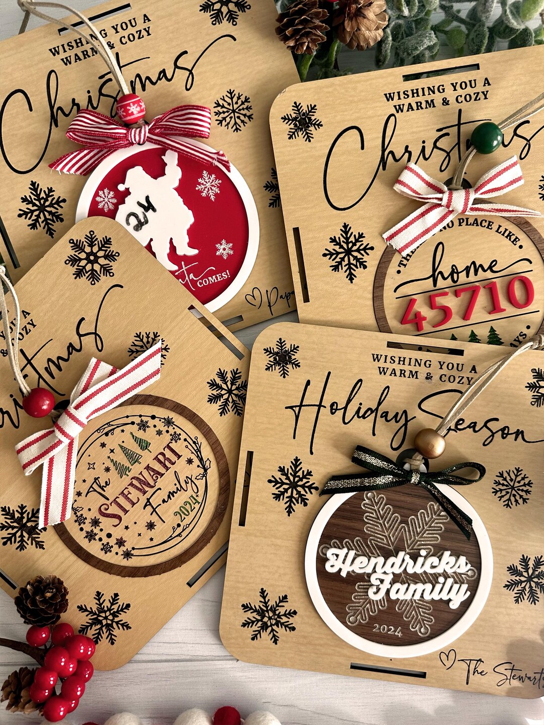 DIGITAL FILES for Laser-blanket Tag With Ornament Bundle SVG Laser ...