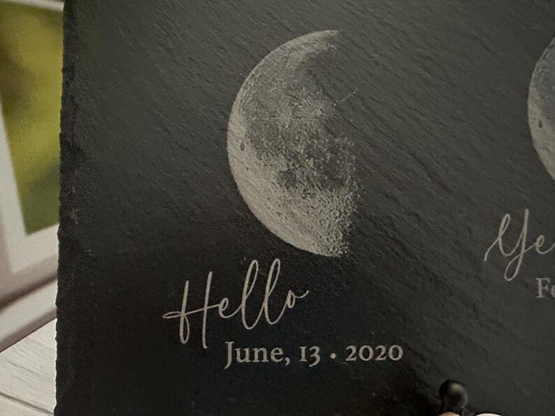 Personalized Moon Phase Slate Art - Wedding Gift Digital File - Etsy