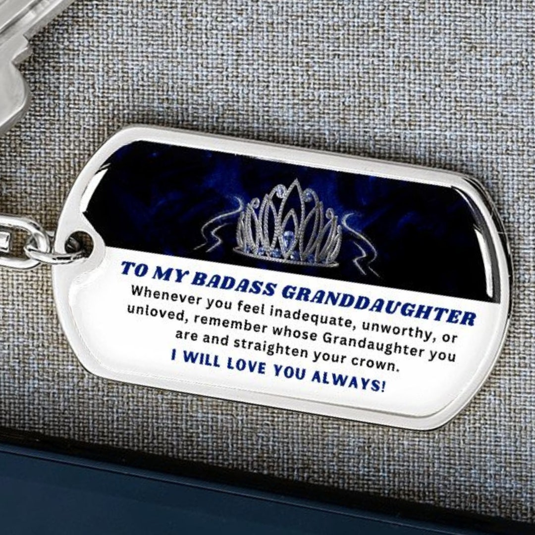 To My Badass Granddaughter Keychain From Grandma, Personalized Keychain ...