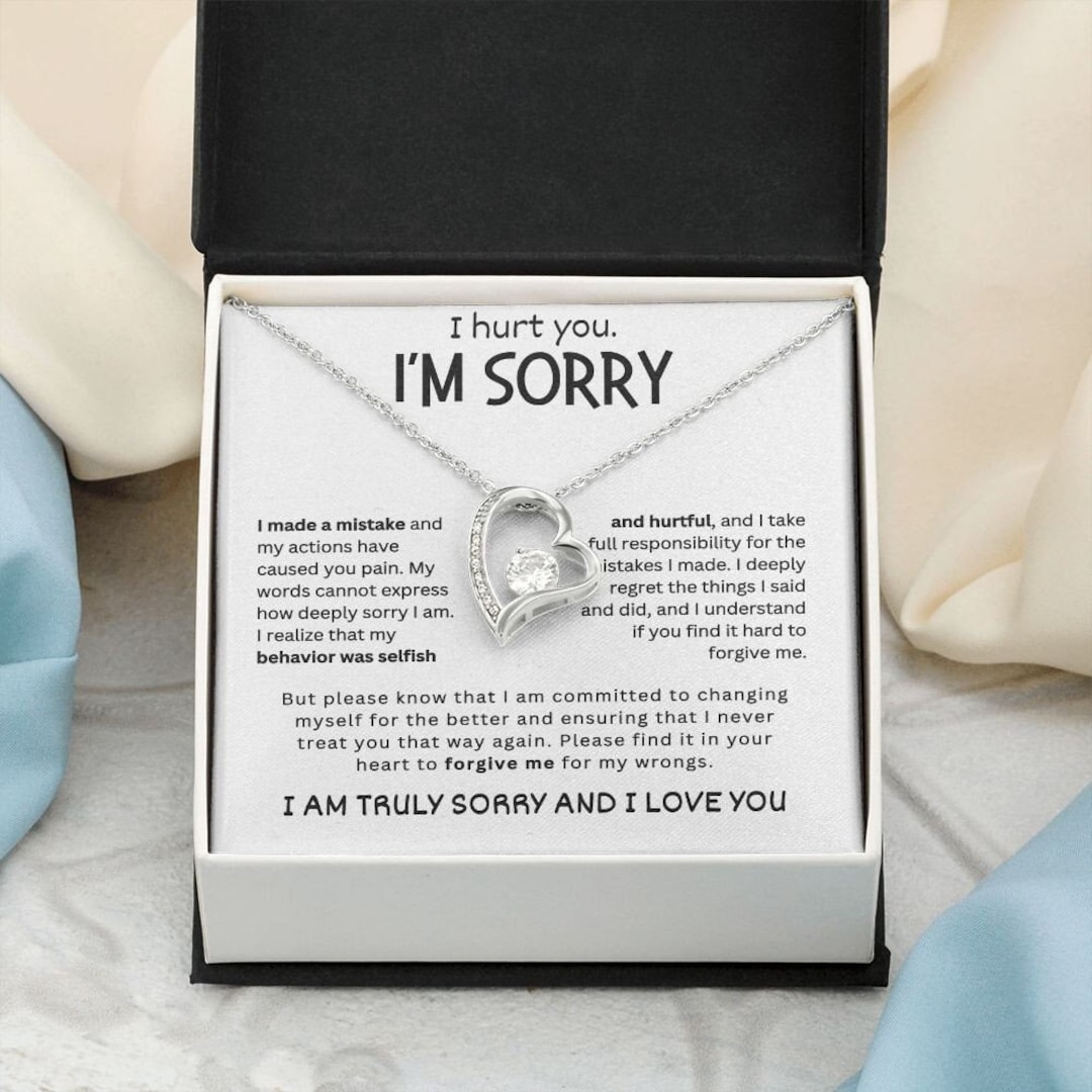 Forgiveness Necklace, Apology Gift for Her, Wife, Girlfriend, I'm Sorry ...
