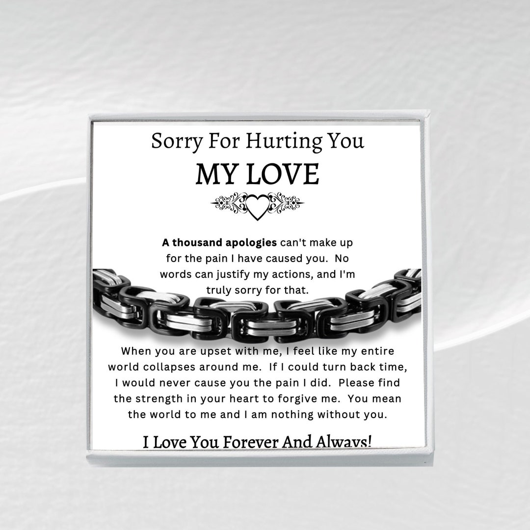 Apology Gift for Him, Gifts for Husband Apology Bracelet Gift ...