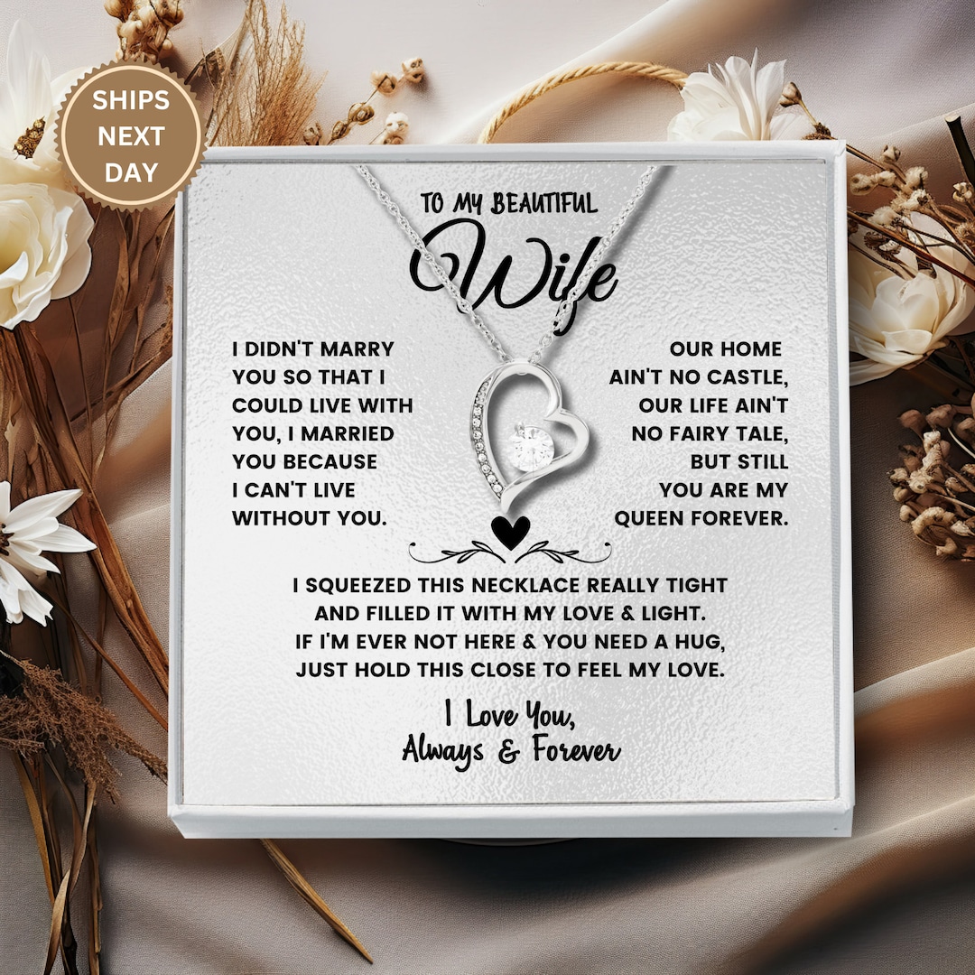 To My Wife Necklace, Valentines Day Gift for Wife, Romantic Gifts for ...