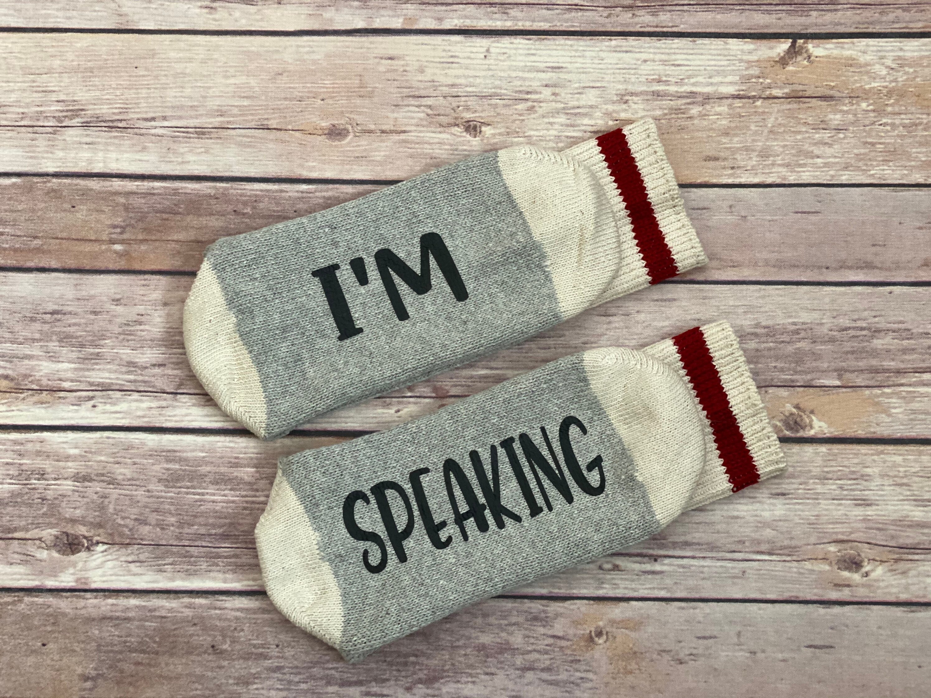 IM SPEAKING Socks Kamala Harris Socks Fun Socks Gifts - Etsy Canada