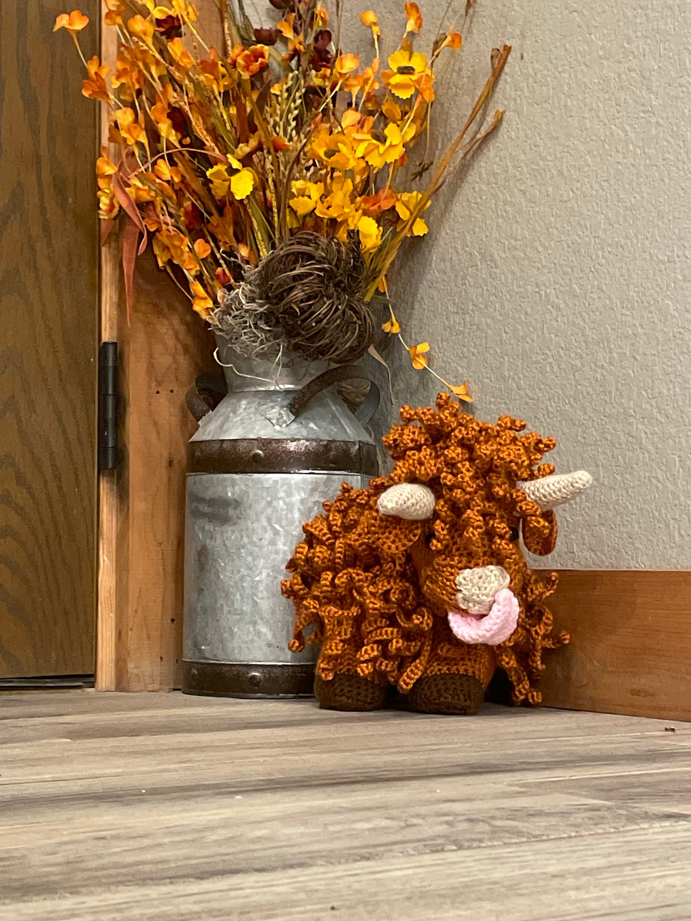 Highland Cow, Crochet Cow, Handmade Highland, Crochet Highland, Curl ...