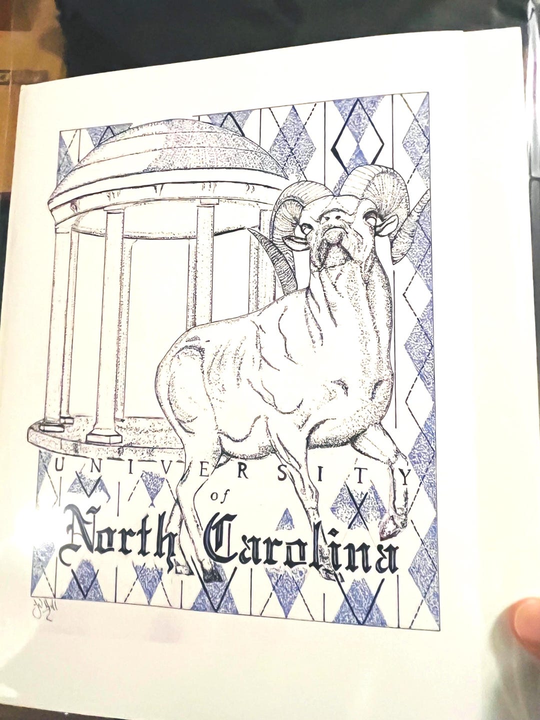 University of North Carolina Ram Digital Download Art Print | Fits 8x10 ...