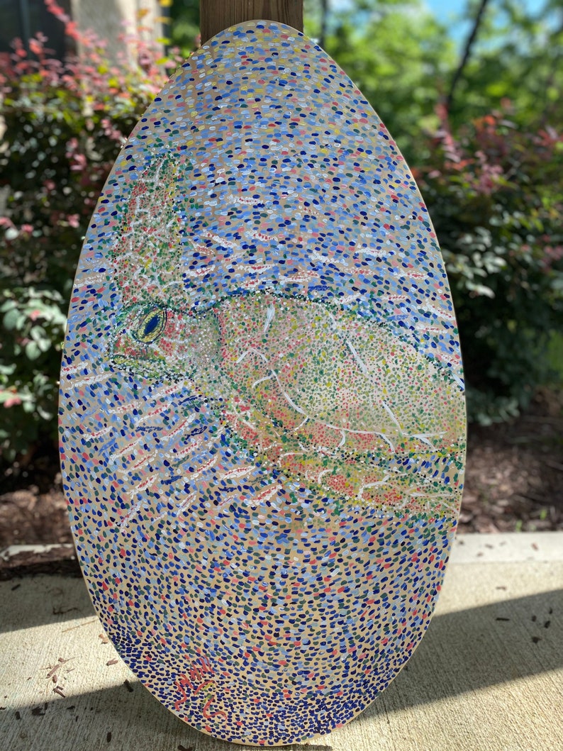 Sea Turtle | Original Pointillist Painting | Home Decor | Wall Art ...