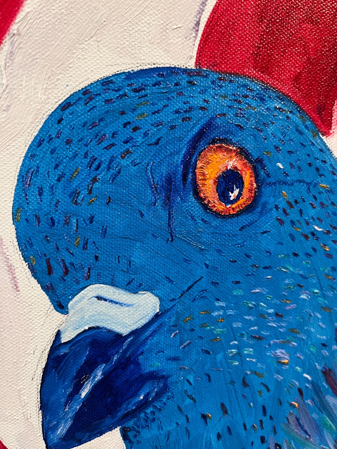 Pigeon #2 | Oil on Canvas - Etsy