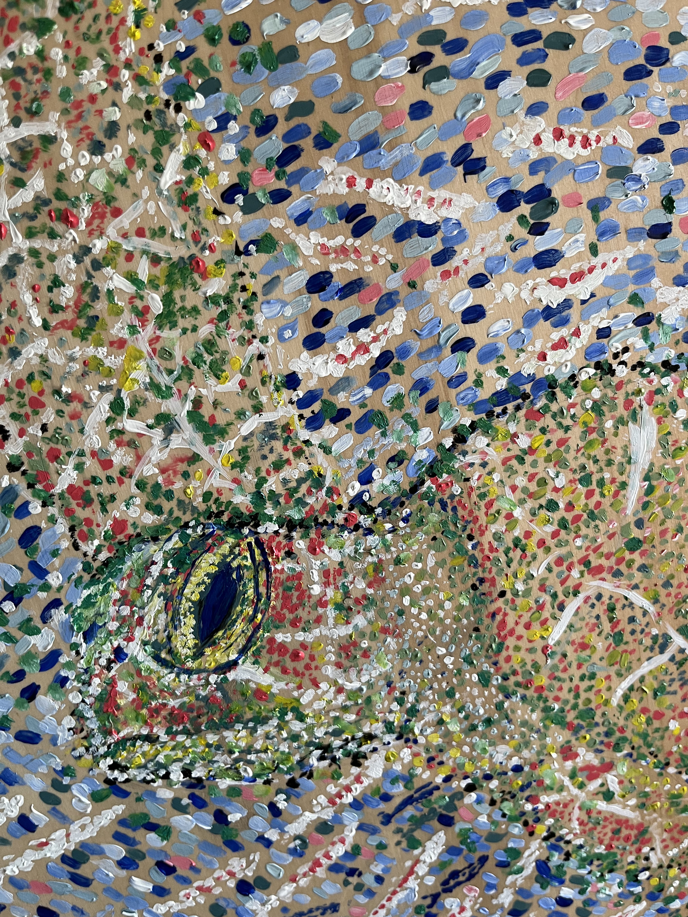 Sea Turtle | Original Pointillist Painting | Home Decor | Wall Art ...