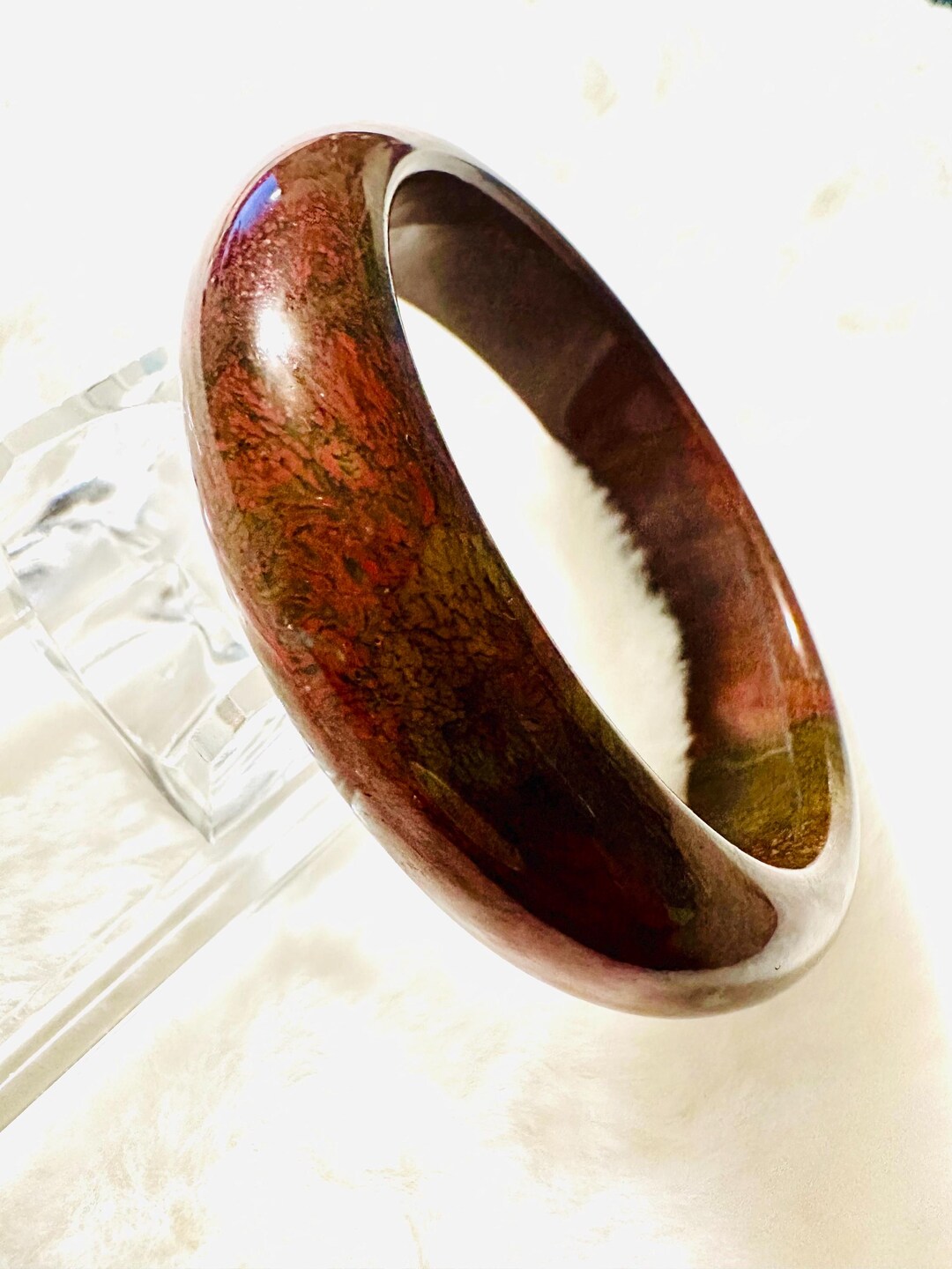 60.6mm Red Ocean Jasper Bangle Bracelet. the Bangle Measures 16mm in ...