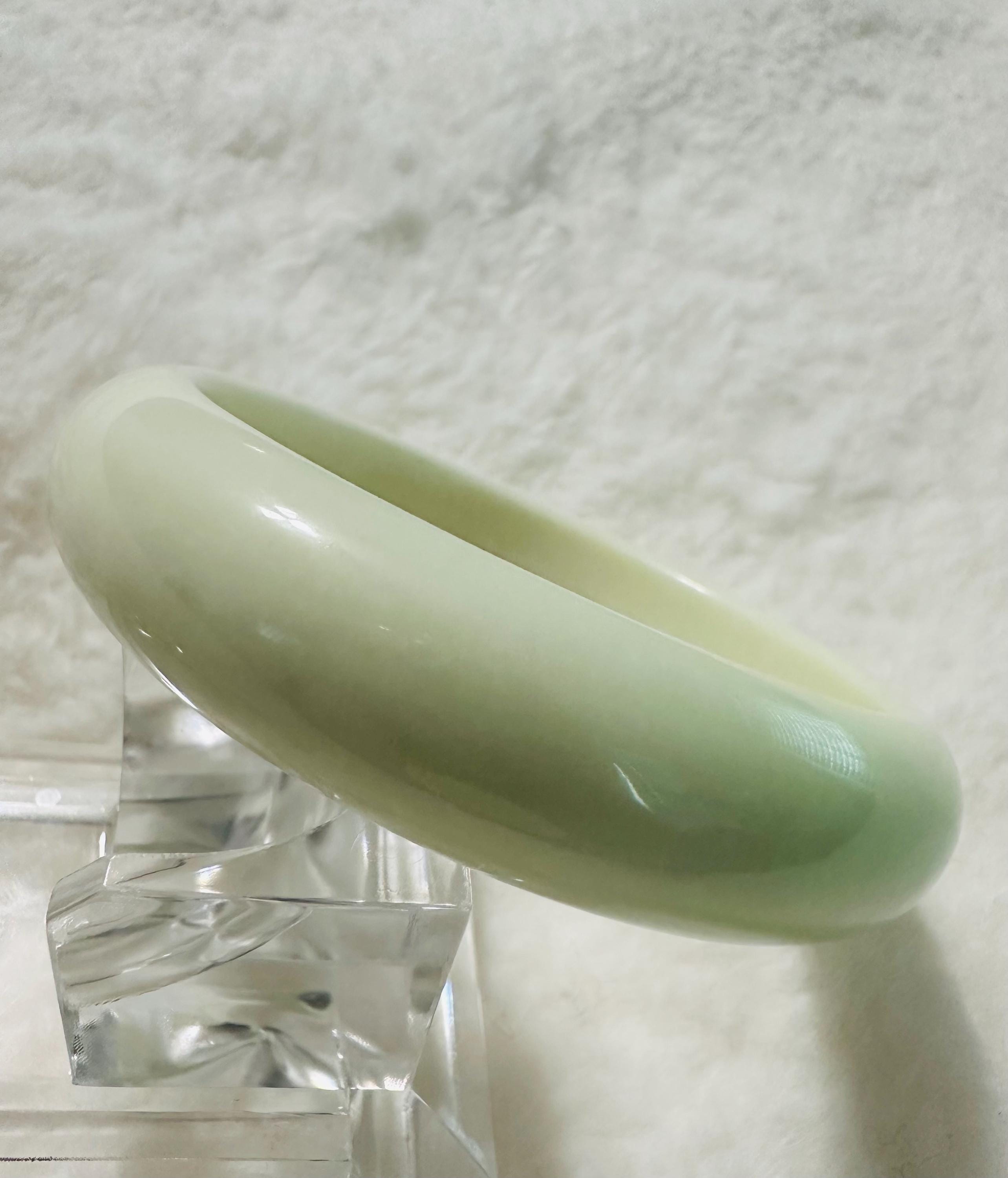 60mm Lime Lantian Jade Bangle - Etsy