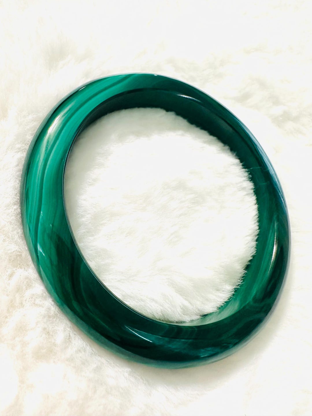 61mm Malachite Bangle Bracelet. the Bangle Measures 10mm in Width. This ...