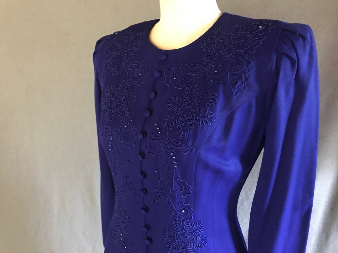 Vintage 80s Karin Stevens Dress - Etsy