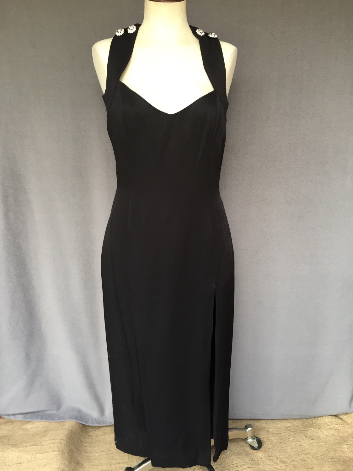 Vintage Cross Cross Back Dress Black Dress - Etsy