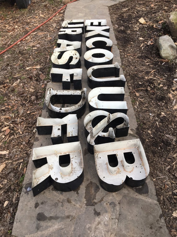 Vintage Metal Signs for Repurposing Very Cool 3d Letter | Etsy