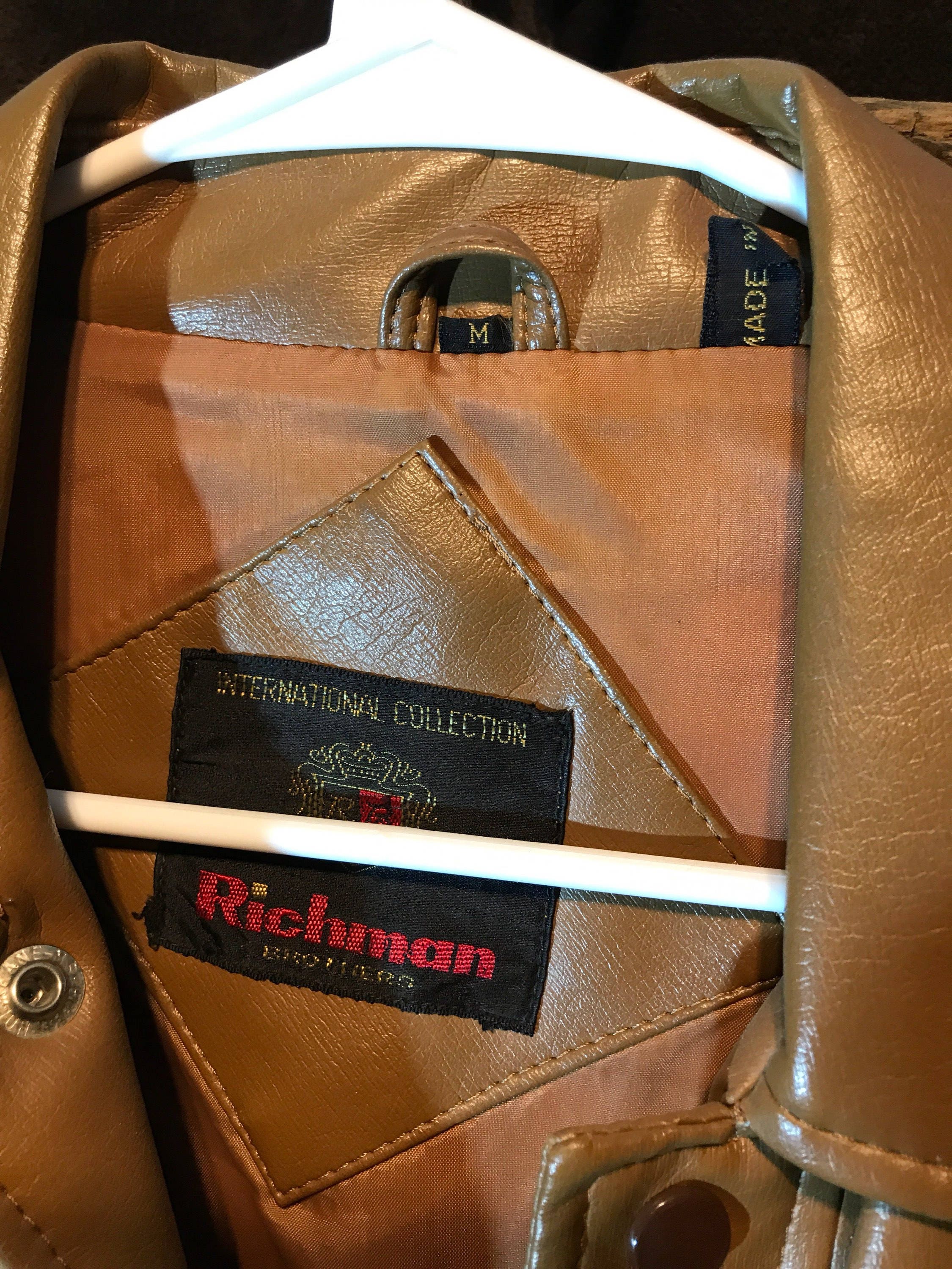 Vintage Richman Brothers Brown Western Faux Leather Jacket - Etsy