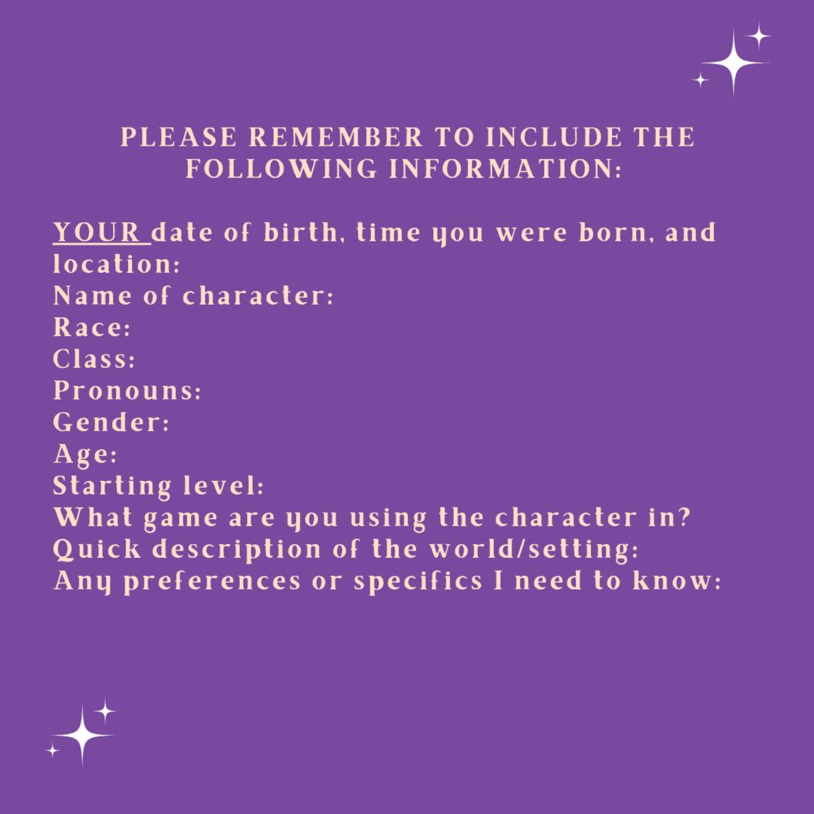 Character Backstory Based on Natal Chart | for Games Like Dnd ...