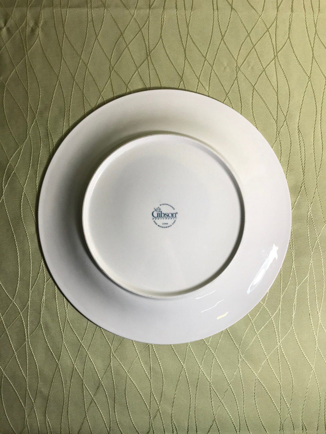 Gibson 12 Inch Platter in White Embossed Fruit Design - Etsy