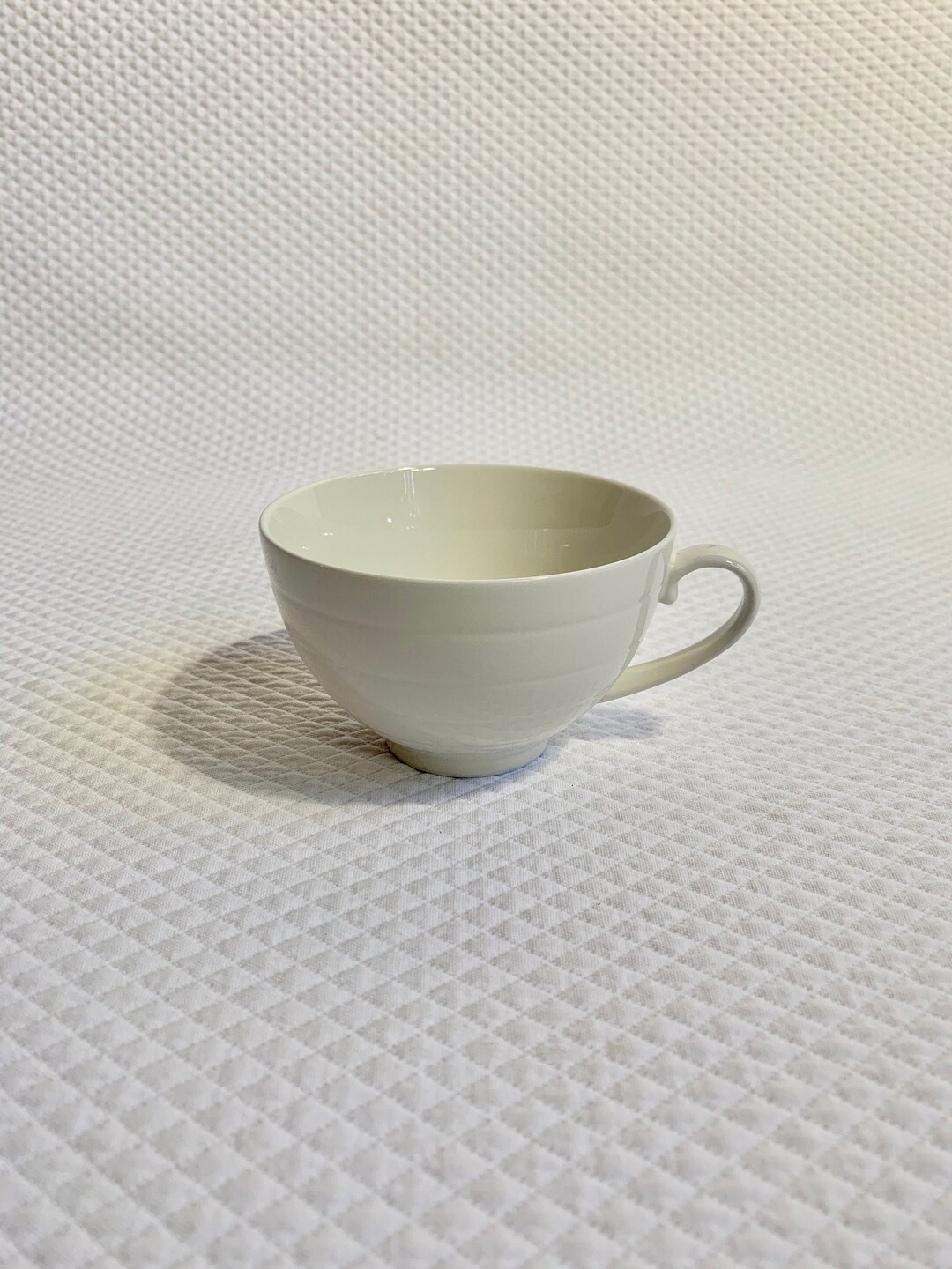 White Vintage Teacup With Embossed Ridges, Marked With the Letter f - Etsy