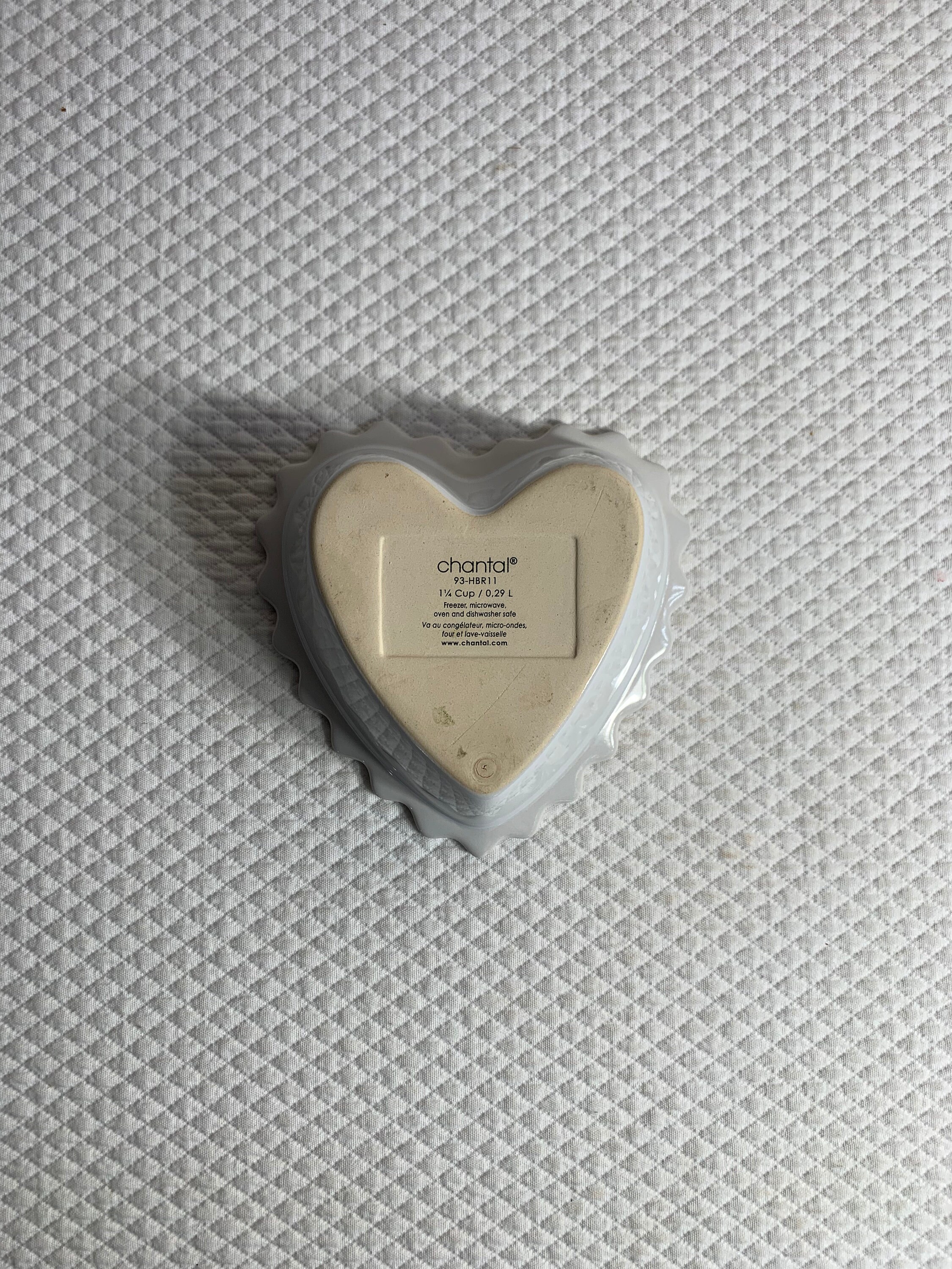 Vintage White Chantal Heart Shaped 1 1/4 Cup Petite Baking Dish - Etsy