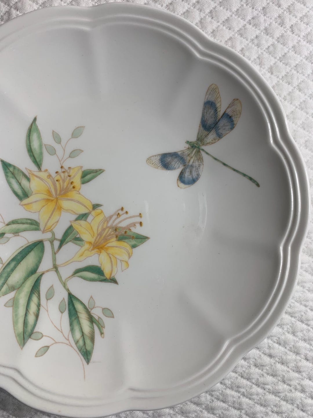 Vintage Lenox Butterfly Meadow Bread Plate With Scalloped Edge. - Etsy